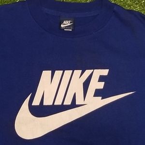 Nike | Shirts | Vintage 8s Blue Tag Classic Nike And Swoosh Tee | Poshmark
